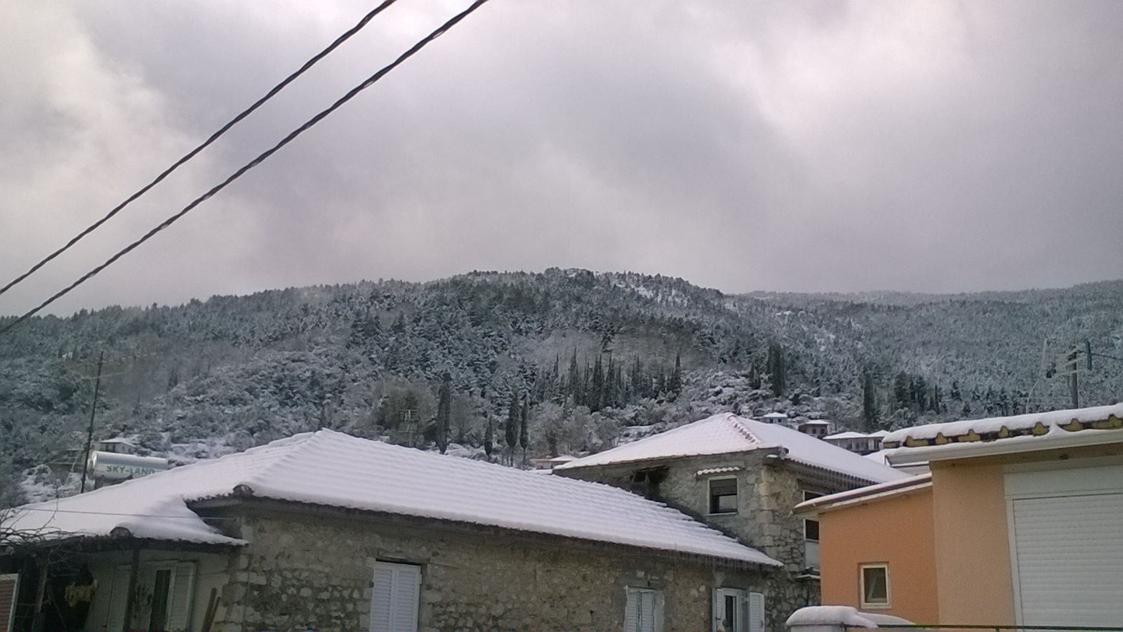 Εικονες, από το χιονισμενο χωριο μας! - Αγόριανη Λακωνίας